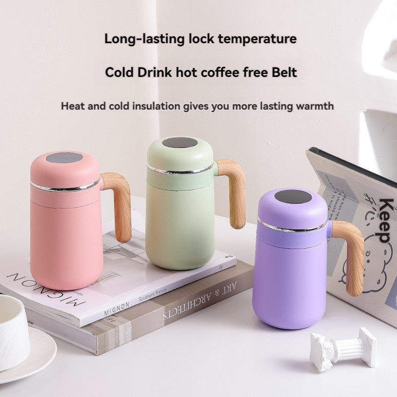 New Tumbler 480ml 316 Stainless Steel Smart Display Vacuum Cup Thermos Flask Creative Water ...