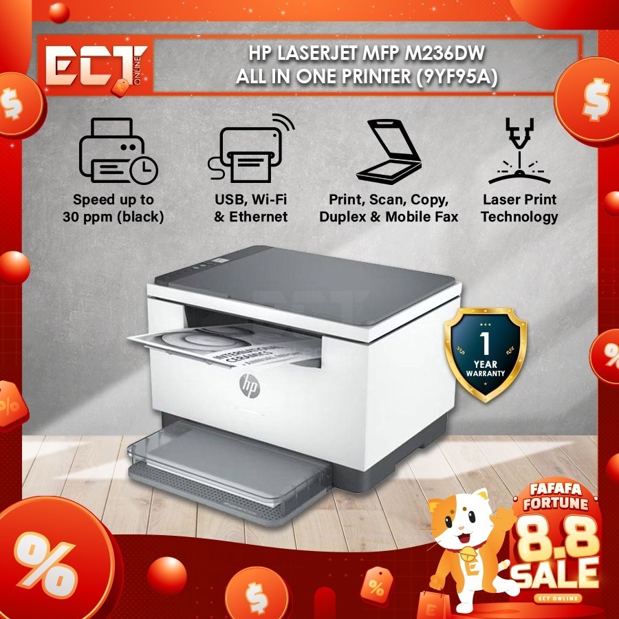 HP LaserJet MFP M236DW All in One Printer (9YF95A) | Shopee Malaysia