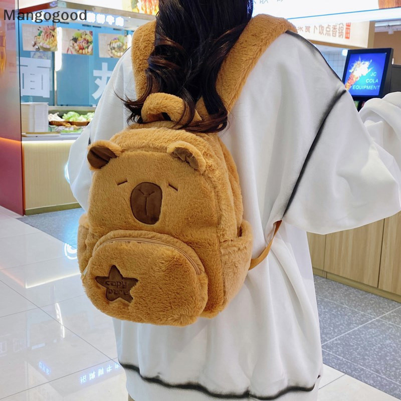 Mangogood Cute Capibara Plush Capybara Backpack Versatile Cartoon ...