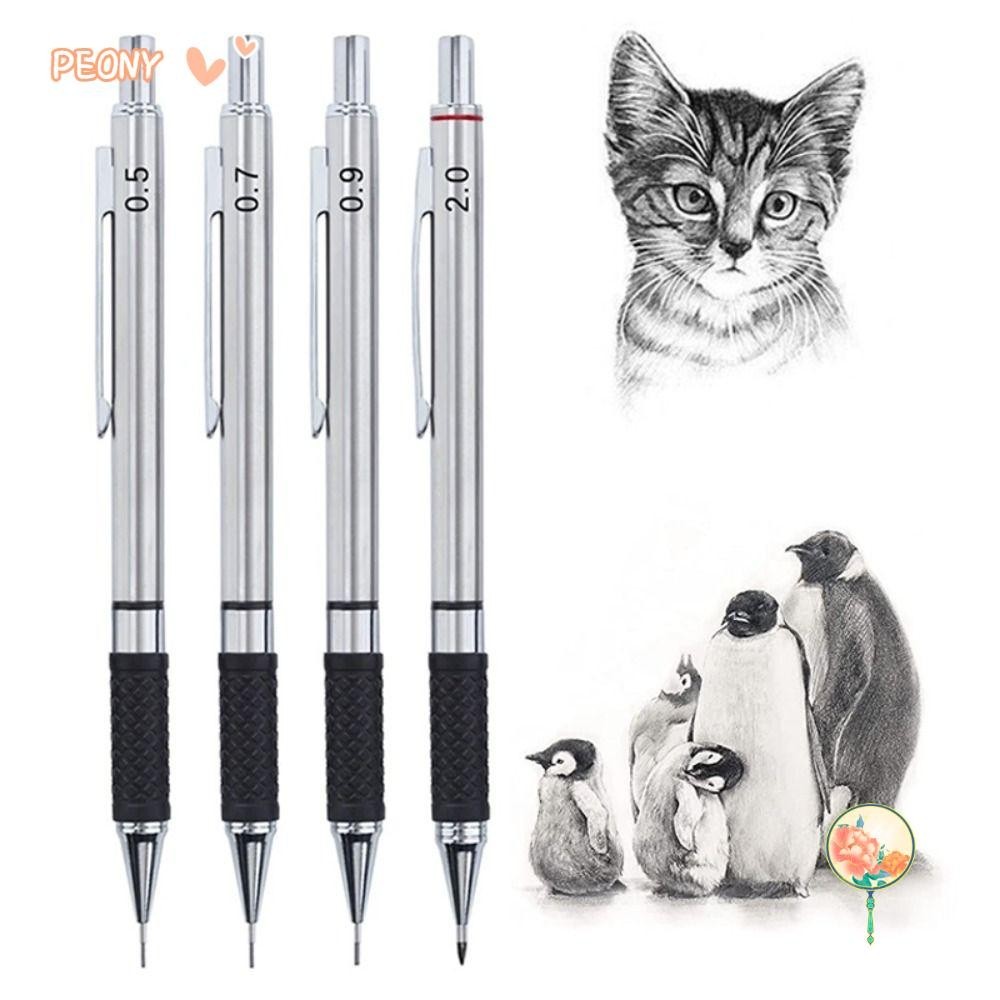 PEONY-HOME Automatic Pencil, 0.5/0.7/0.9/2.0MM Soft Grip Mechanical ...