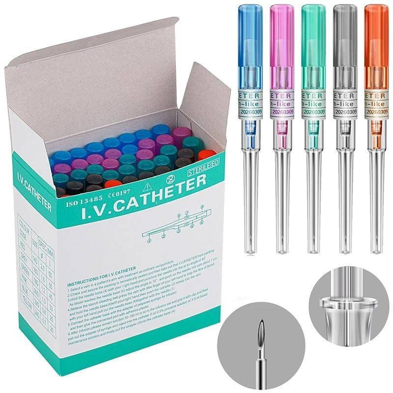 5/50PCS Catheter Piercing Needles IV Catheter Needles 14G 16G 18G 20G ...