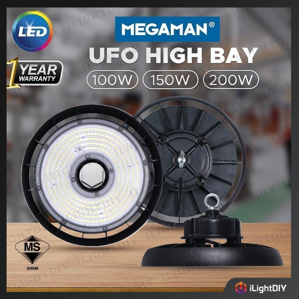 MEGAMAN 100W 150W 200W UFO LED HIGH BAY LIGHT HEAVY DUTY INDUSTRY HIGH ...