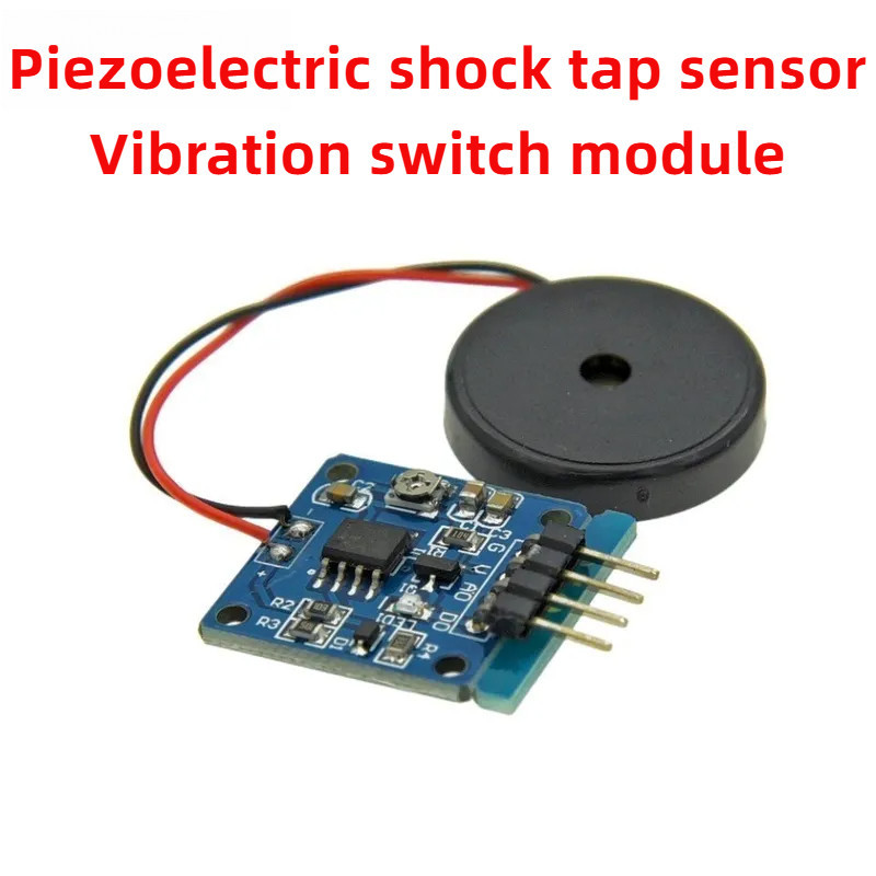 1/2/5pcs Piezoelectric shock tap sensor Vibration switch module piezo sheet percussion for ...