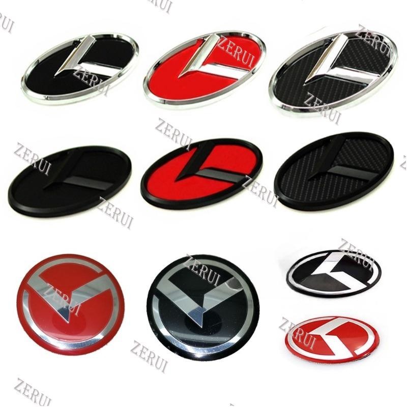 ZR For KIA Logo Car Front Grill Emblem Sticker Rear Trunk Emblem Badge ...