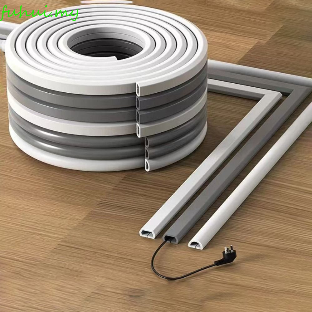 FUHUI Wall Cord Cover Sleeve, Soft Pvc Protector Soft Rubber Trunking ...