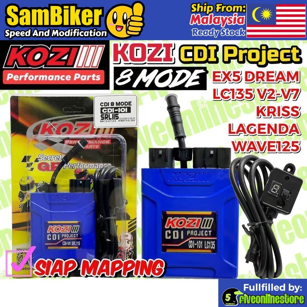 KOZI Racing CDI-101 With Cable 8 Mode Letup PNP No Dyno LC135 V1-V7 EX5 DREAM HP KRISS SRL110 ...