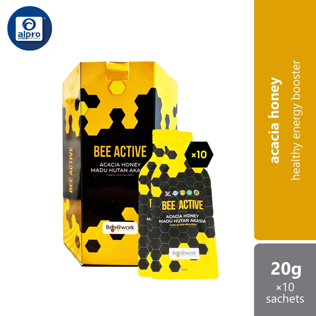 Beeactive Madu Akasia Premium In Sachet | Healthy Energy Booster (20g × ...