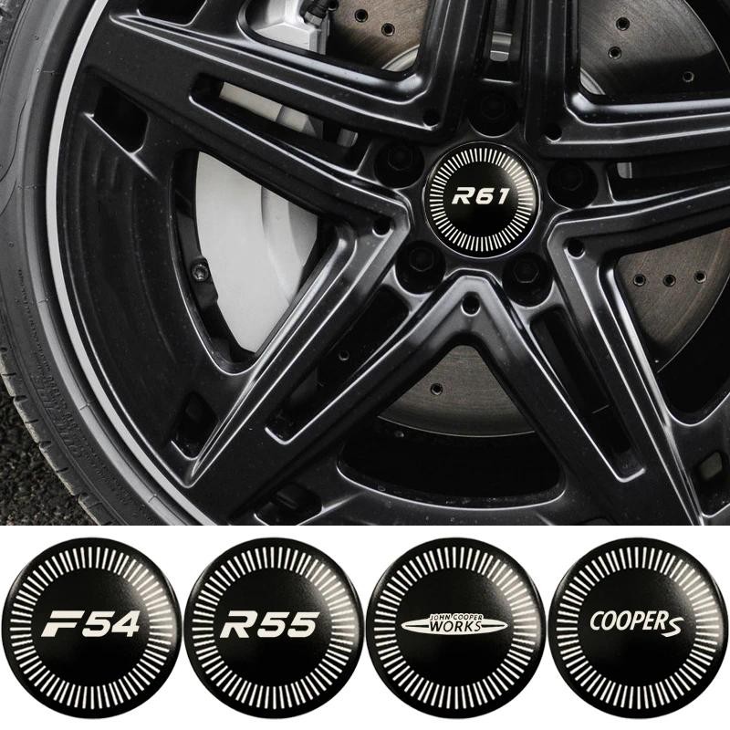 4pcs 56/60/65mm Car Styling Wheel Center Aluminium Stickers for MINI ...
