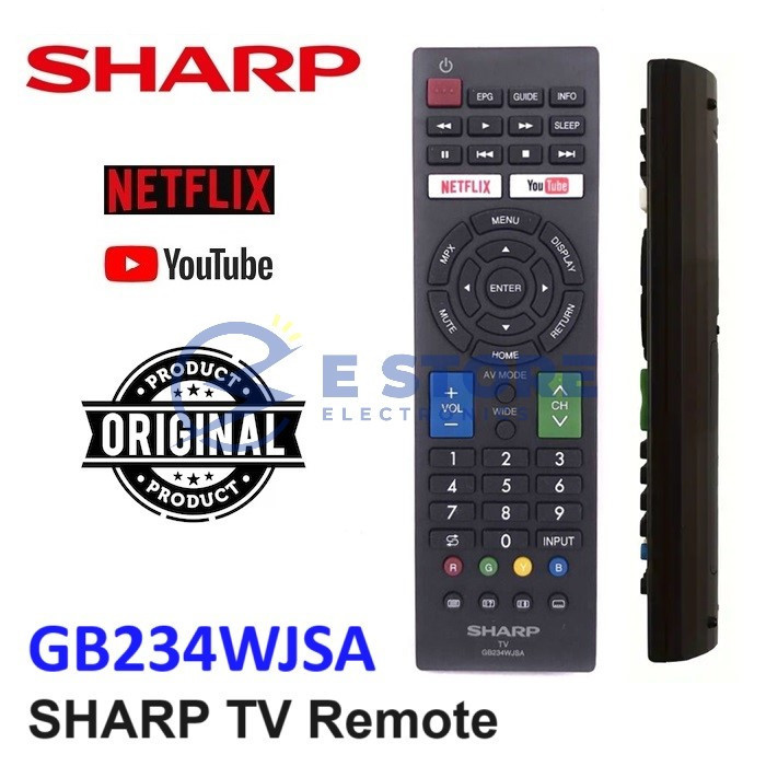 Original SHARP GB234WJSA Aquos Smart Flat Panel LED TV Remote Control ...