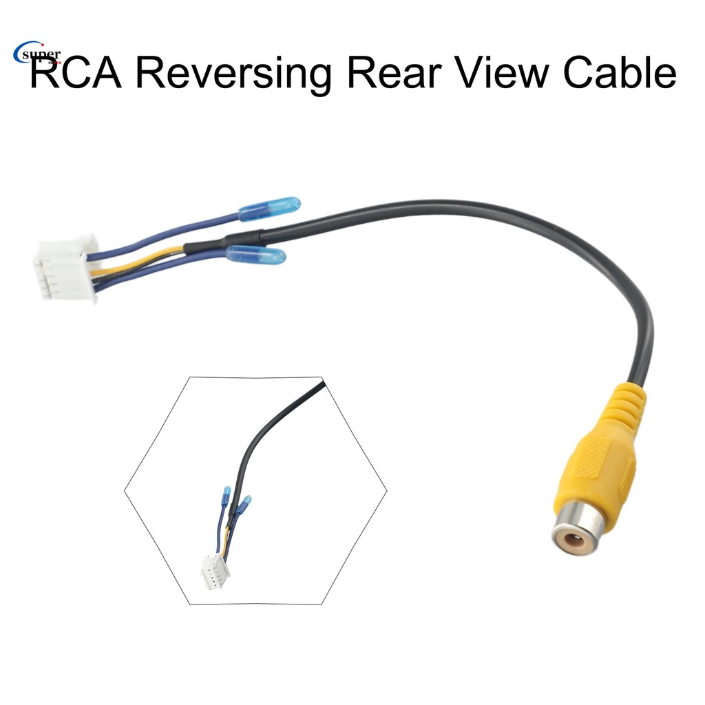 10Pin Rear View Backup Camera Cable Adaptor RCA for Car Stereo Radio ...