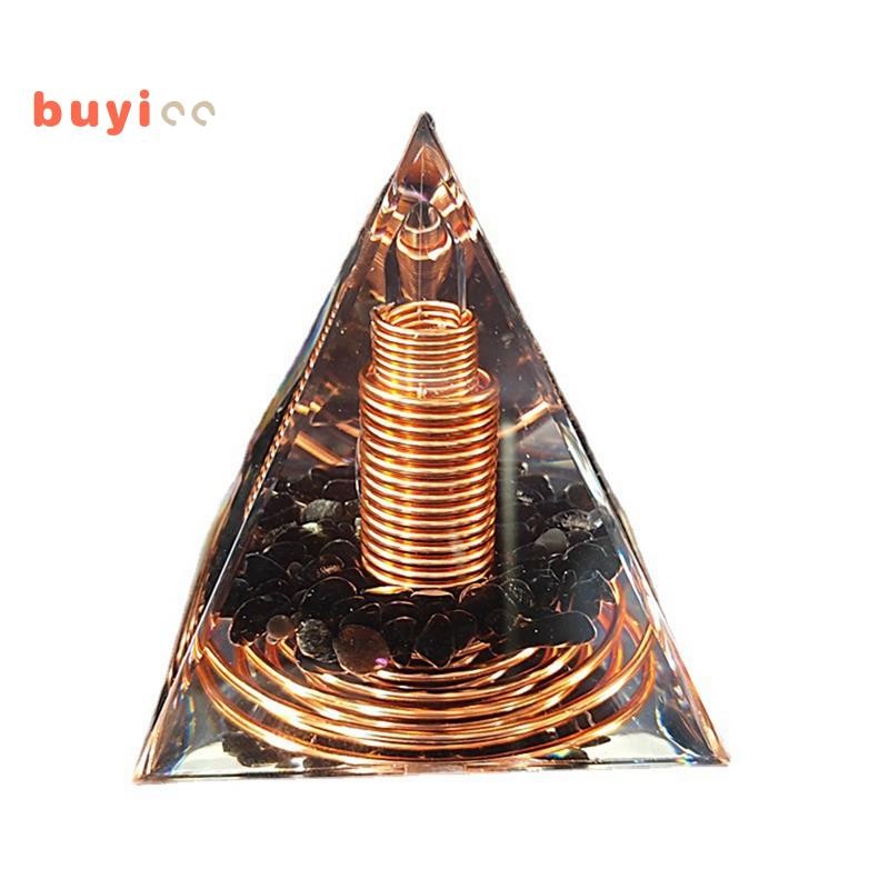 Spiral Copper Wire Spiral Coil Pyramid Handmade Home Decoration Crystal ...