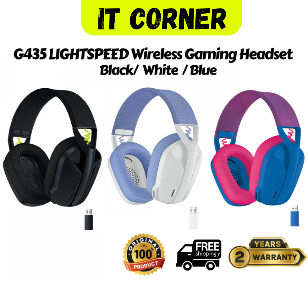 Logitech G435 LIGHTSPEED and Bluetooth Wireless Gaming Headset ( Black ...