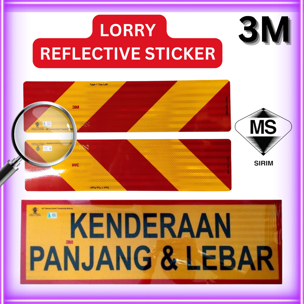 3M Diamond Grade Reflective Sticker With Sirim / Puspakom Sticker / Red ...