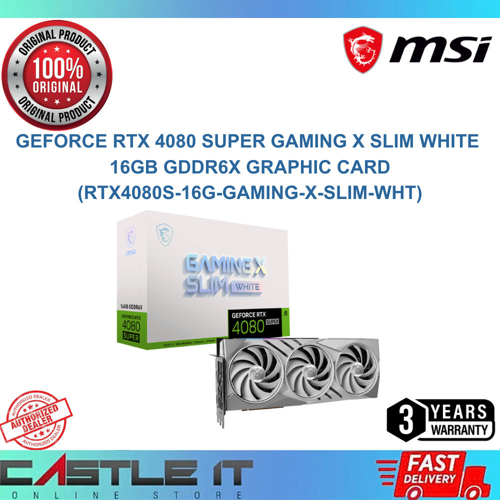 MSI RTX 4080 SUPER GAMING X SLIM WHITE 16GB GDDR6X NVIDIA GeForce ...