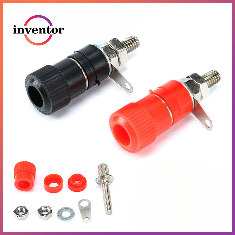 4mm Banana Socket Professional Binding Post Nut Banana Plug Jack Connector Nickel Plated JS-910B ...