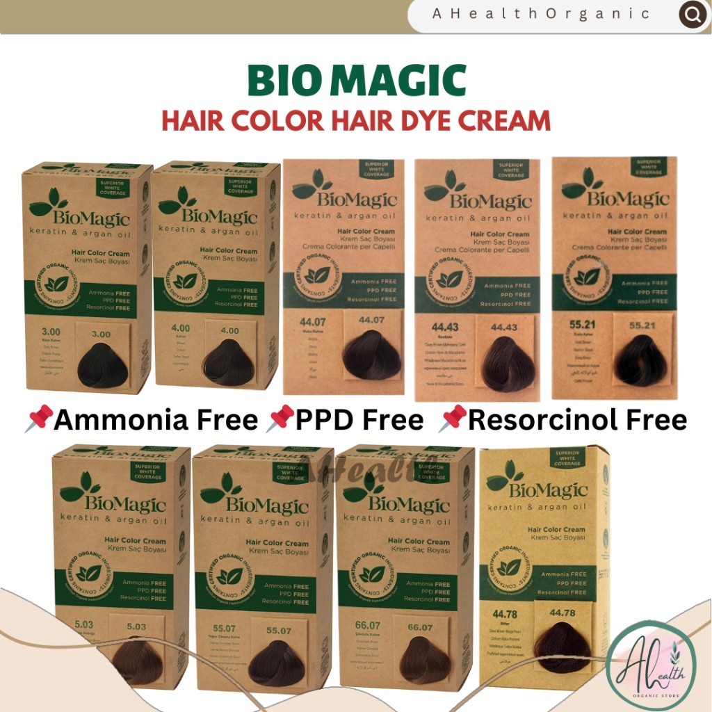 Biomagic Hair Color Cream Ammonia free Brown/Dark Brown/Bitter ...