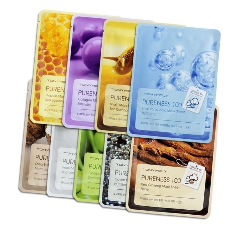 TONY MOLY Pureness 100 Facial Mask Sheet - 9 Type to Choose | Shopee ...