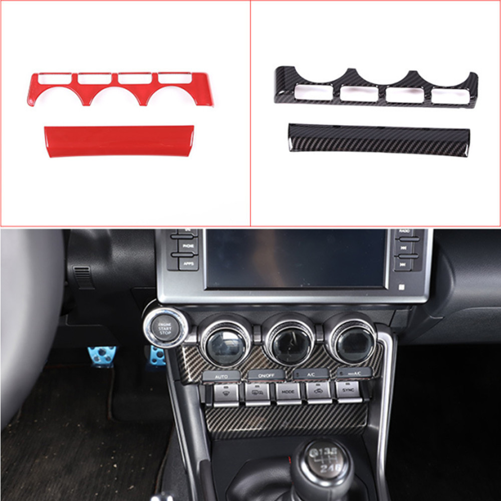 ABS Car Center Console Air Conditioning Mode Panel Trim Cover Sticker ...