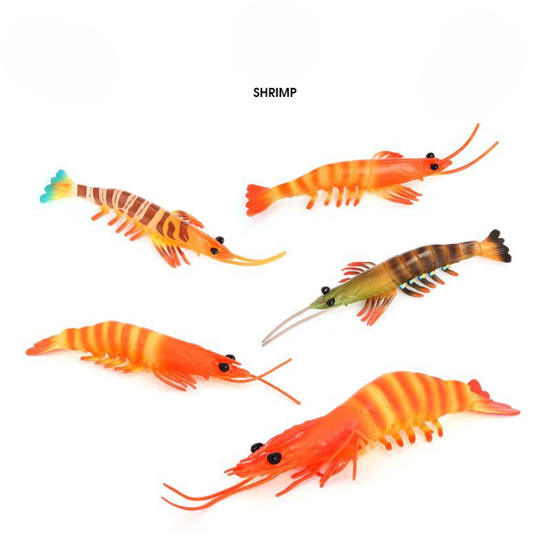 Children Cognitive Toys Simulation Marine Animal Models Spotted Shrimp ...