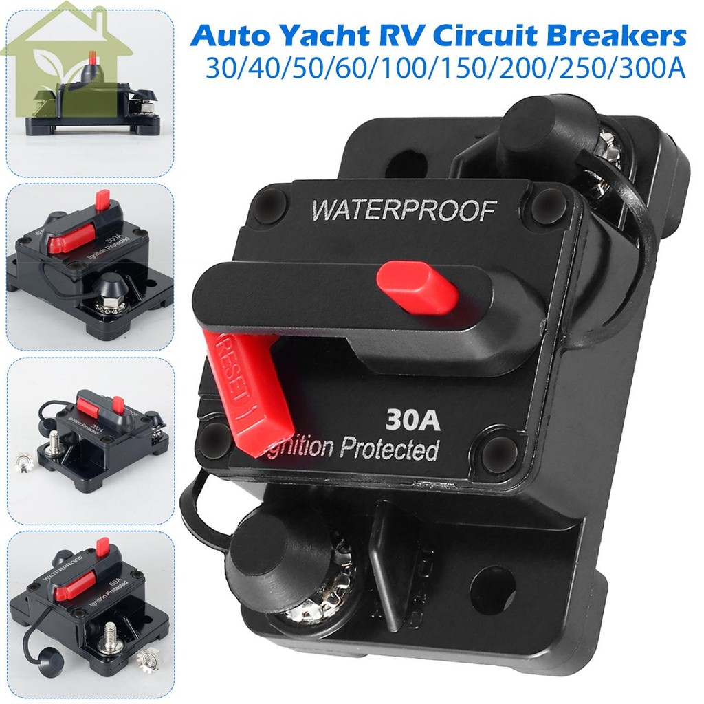 Auto Yacht RV Circuit Breaker IP67 Waterproof 12V-48V DC Manual Reset ...
