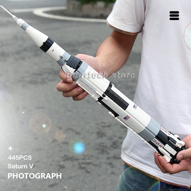 445PCS Technology Compatible With Apollo Saturn V Rocket Building ...