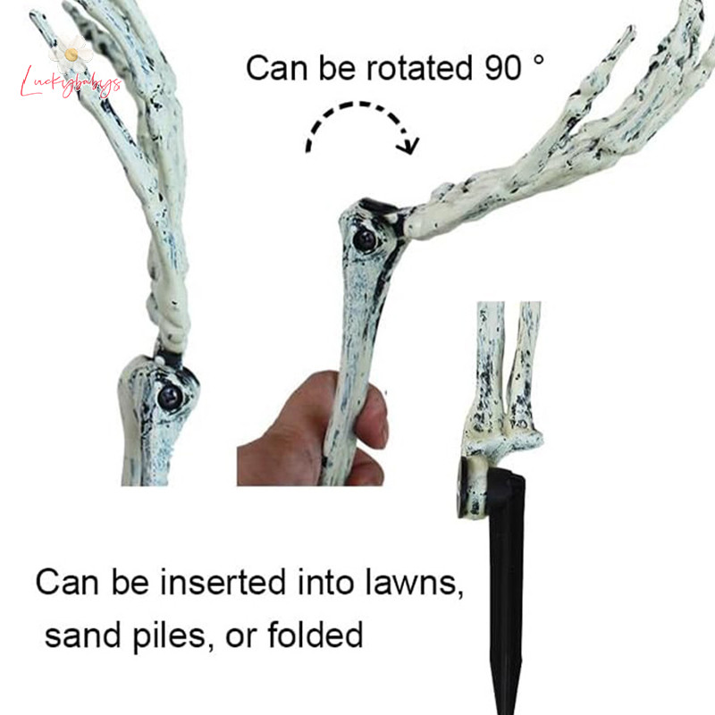 Luckybabys> 1pair Halloween Scary Props Model Plastic Skeleton Hands ...