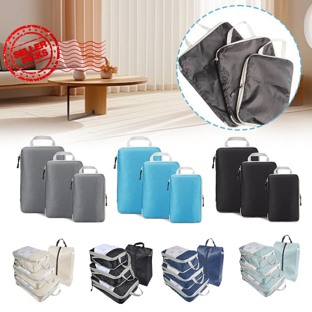Travel Compressible Storage Kit Luggage Clothes Sorting Expandable ...