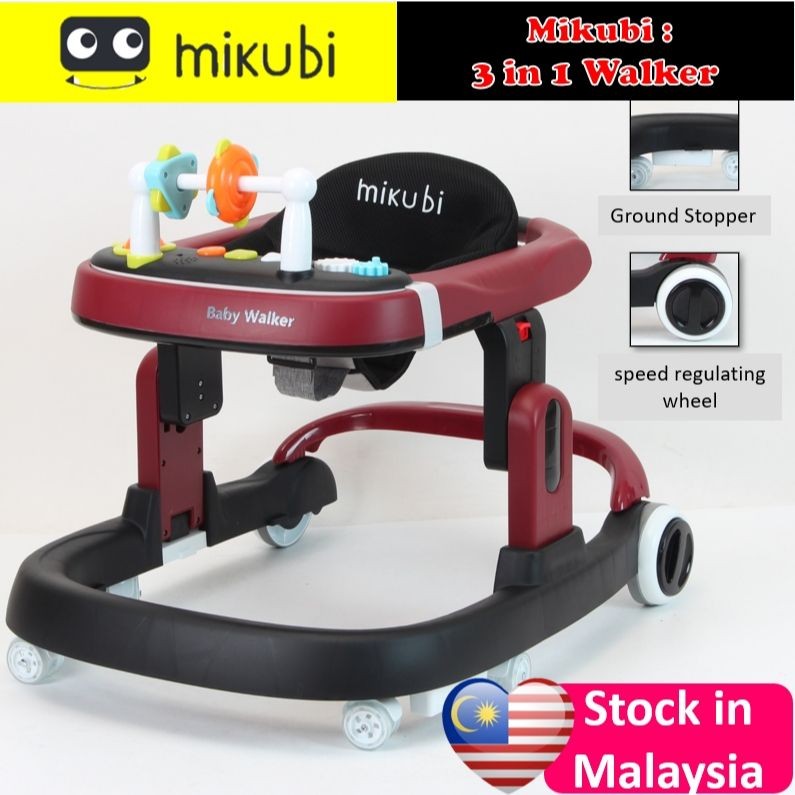 Mikubi (W802) 3 dalam 1 Pelbagai Fungsi Baby Walker / walkers baby / 3 ...