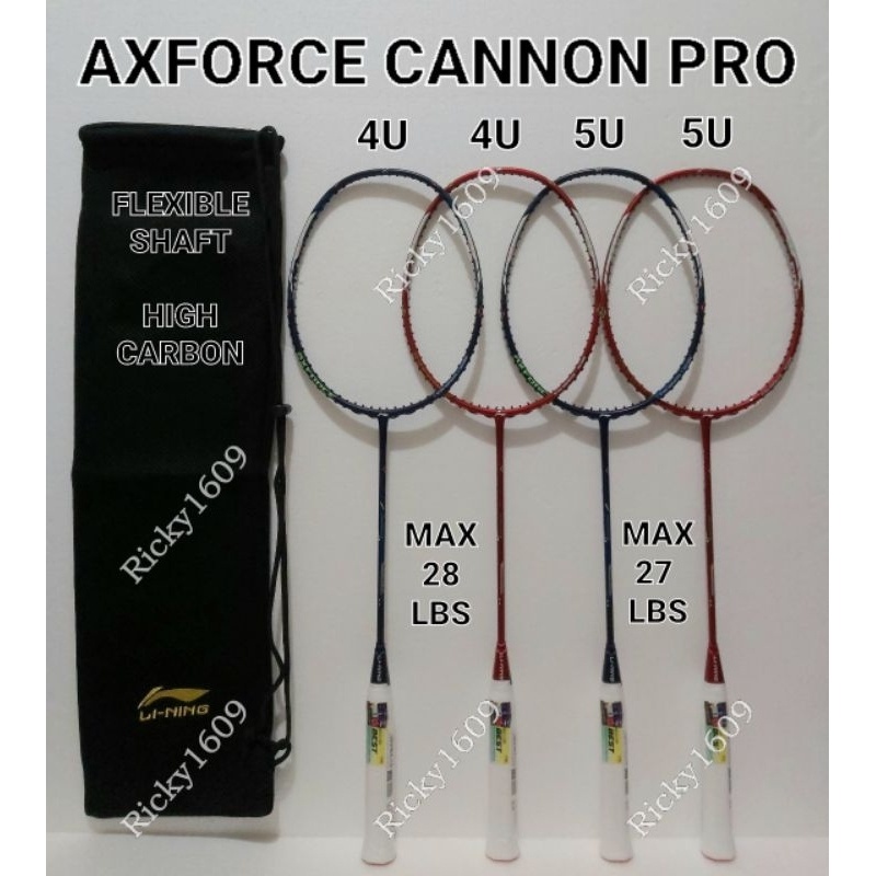 Badminton LINING AXFORCE CANNON PRO Racket - DARK PURPLE BLUE/MOLTEN ...