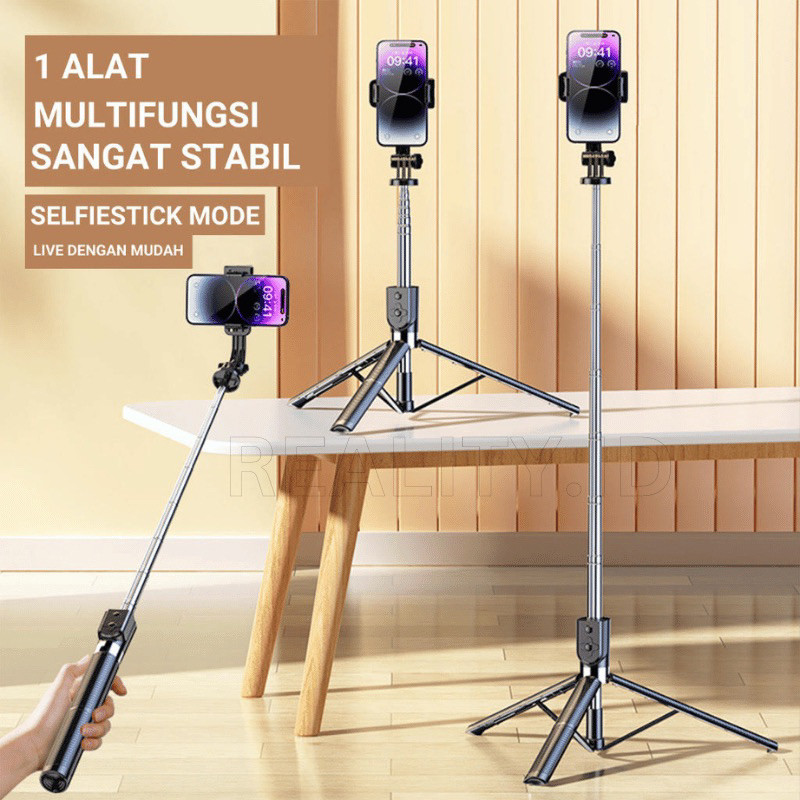 Wireless Selfie Stick 170cm Tripod Stand with Bluetooth Remote Stand ...