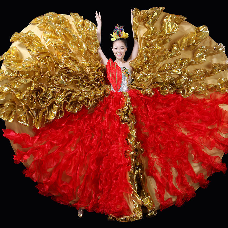 Atmospheric opening dance large swing skirt performance cost ...