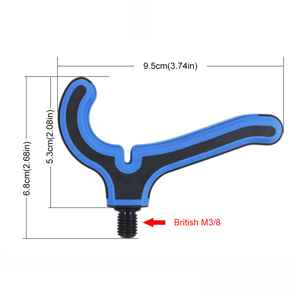 Feeder Rod Rest Head 3/8inch Thread Fishing Rod Pod Holder Bracket Head ...