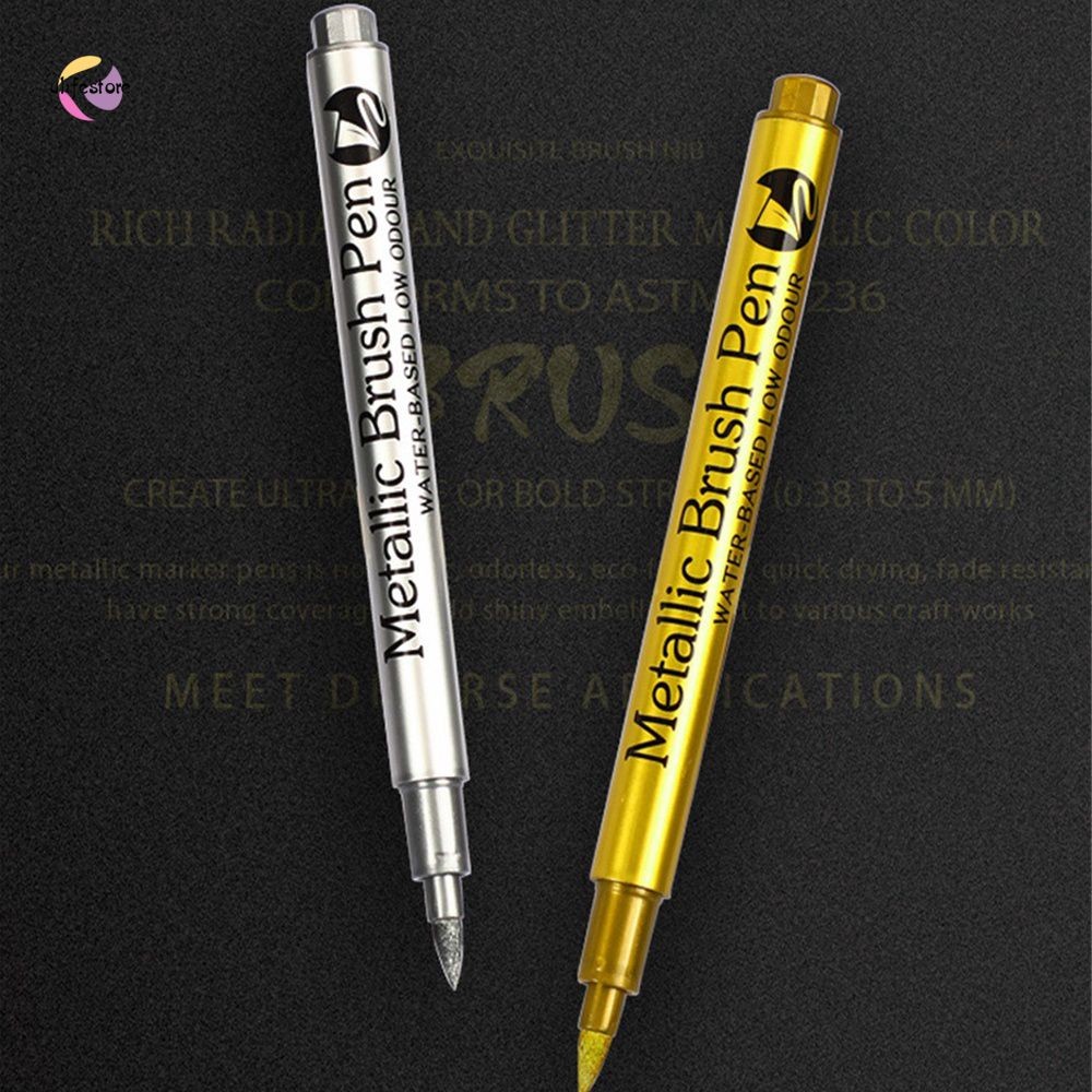 【Fast delivery】 Scrapbooking Ideas Metallic Pens Soft Head Pearlescent ...