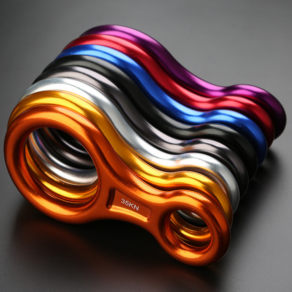 【NEW】Figure 8 Rock Climbing Descender Ring Outdoor Mountaineering ...