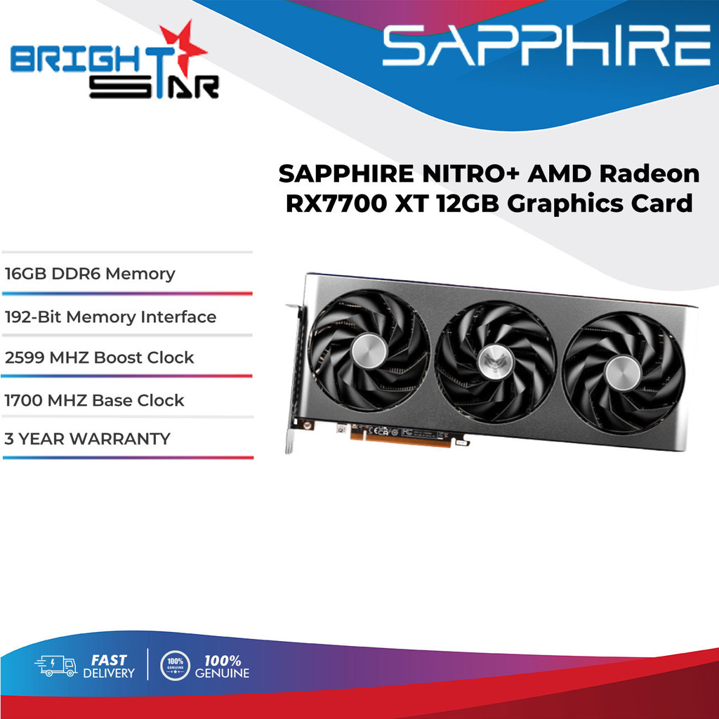 SAPPHIRE NITRO+ AMD Radeon RX7700 XT 12GB Graphics Card | Shopee Malaysia