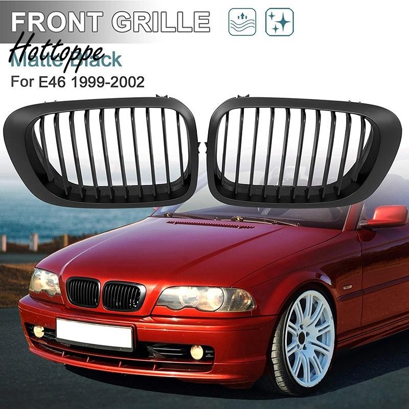 Matte Black Front Sport Kidney Grille Grill for -BMW 3 Series E46 2 ...