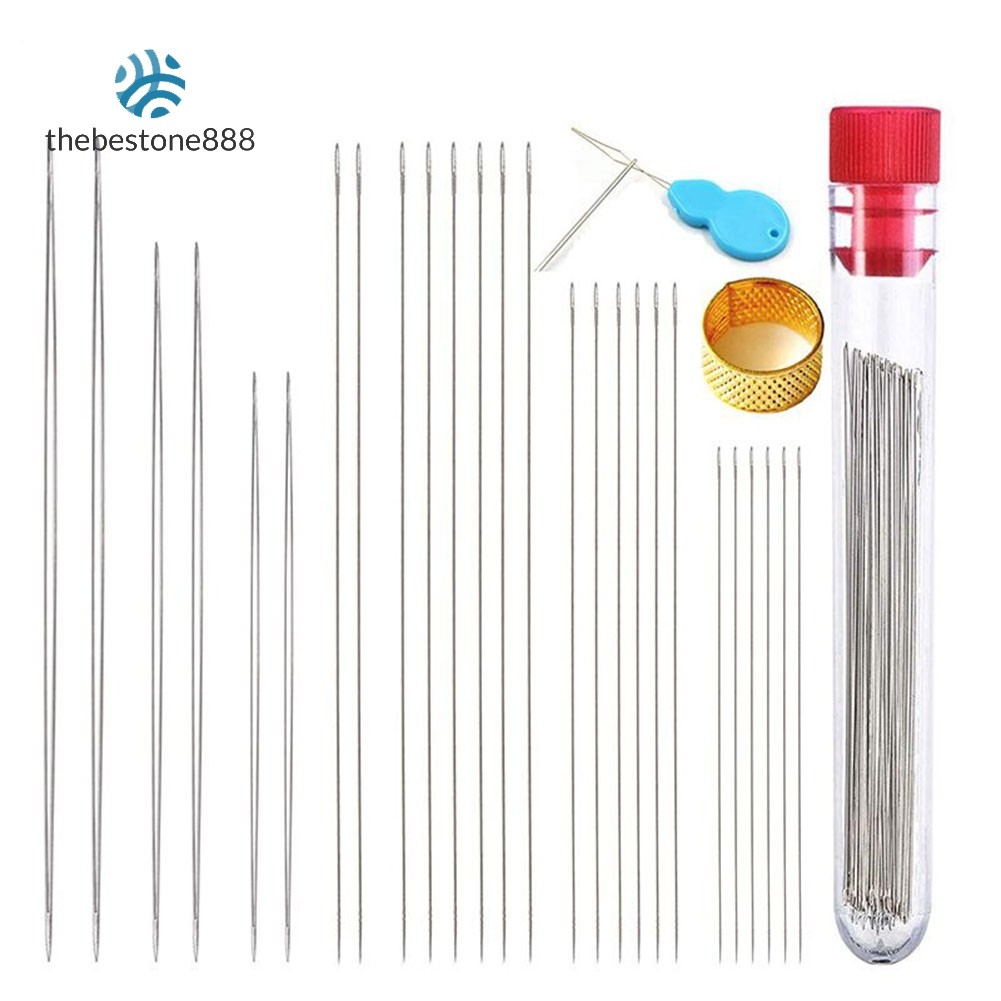 (THEBEST) Threading Needle Beading Hand Beading Open Long Needle ...