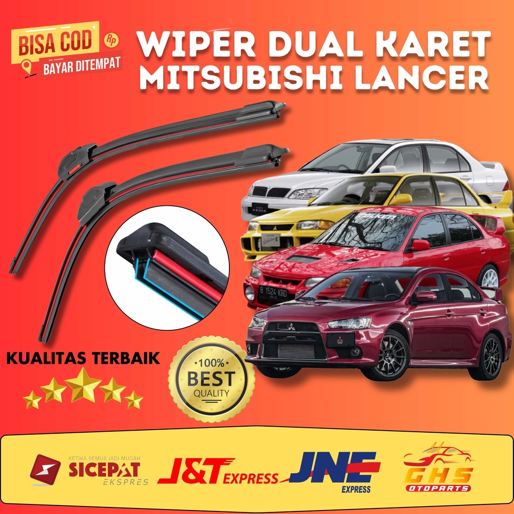 Mitsubishi Lancer Evo 3 / 4 / Evolution / Cedia Frameless Double Rubber ...