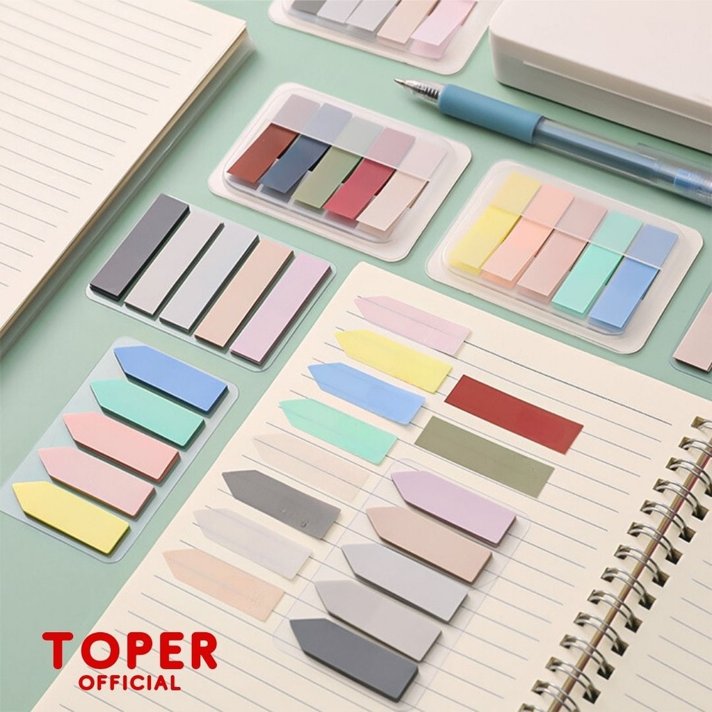 Sticky Notes Set Of 100 Sheets Index Mark Transparent Bookmark Marker ...