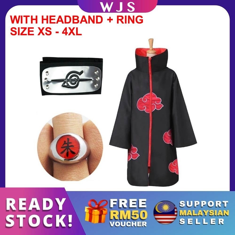 MLQ Naruto costume Akatsuki cloak cosplay Akatsuki Sasuke Uchiha Cape ...