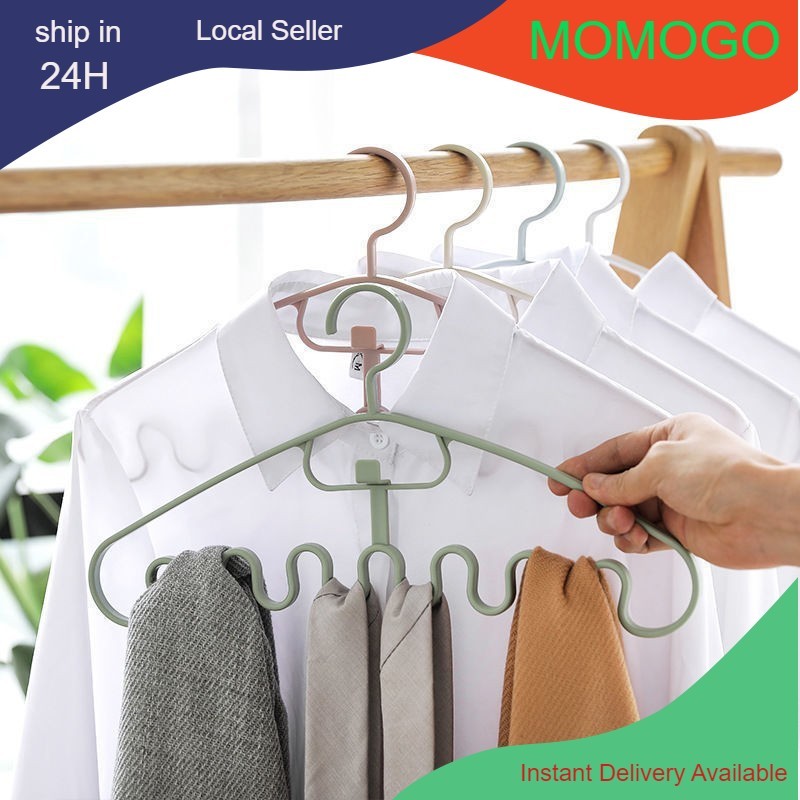 Simple Style Wave Hanger Non-Slip Multifunction Universal Clothes ...