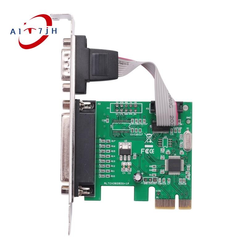 💖RS232 -232 Serial Port COM & DB25 Printer Parallel Port to PCI-E PCI Express Card Adapter ...