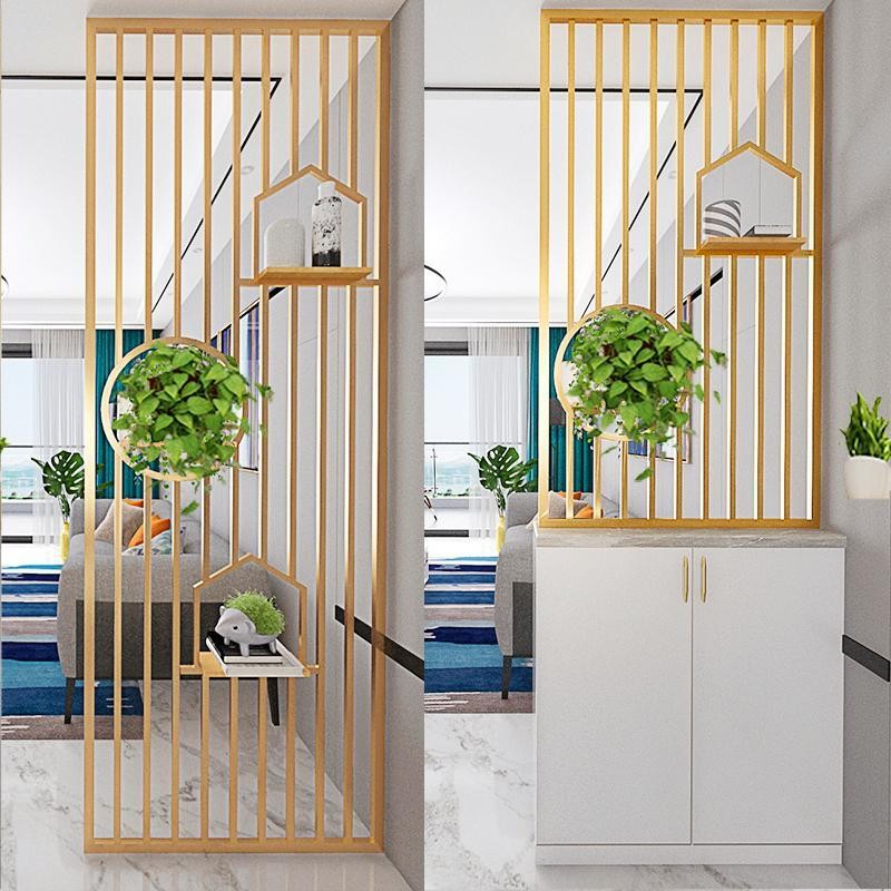 Industrial Style Stainless Steel Folding Screen Entry Door Hallway Iron ...