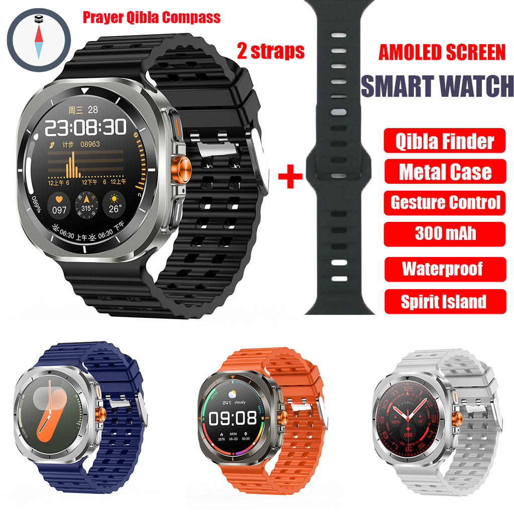 Smart Watch Amoled Touch Screen Stainless Steel Smartwatch IP68 ...