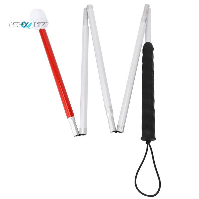 Aluminum Folding Cane 4-Sec Folding Cane with Rolling Tip for Blind ...
