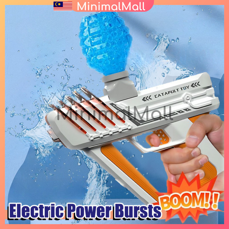 Electric Toy Gun with Lights Gatling Burst Manual Burst Launcher Water ...