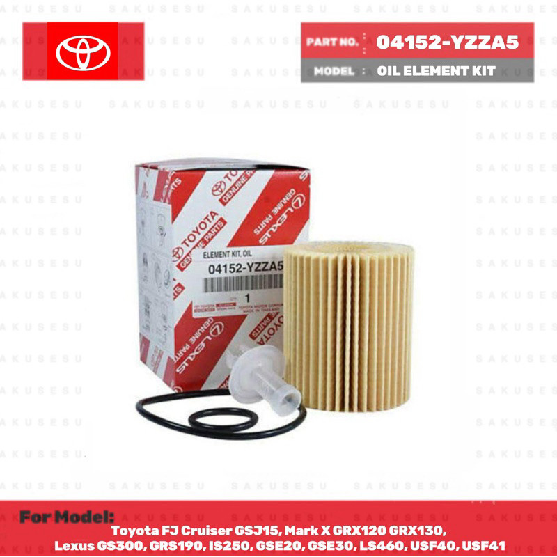 04152-YZZA2/ YZZA5 Toyota oil element kit for Toyota FJ Cruiser, Mark X ...