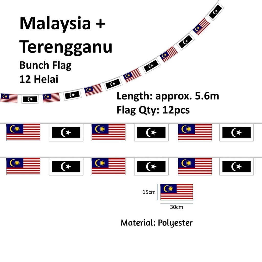 Malaysia Bunch Flag All States Bunch Flag Bendera Kecil Malaysia ...