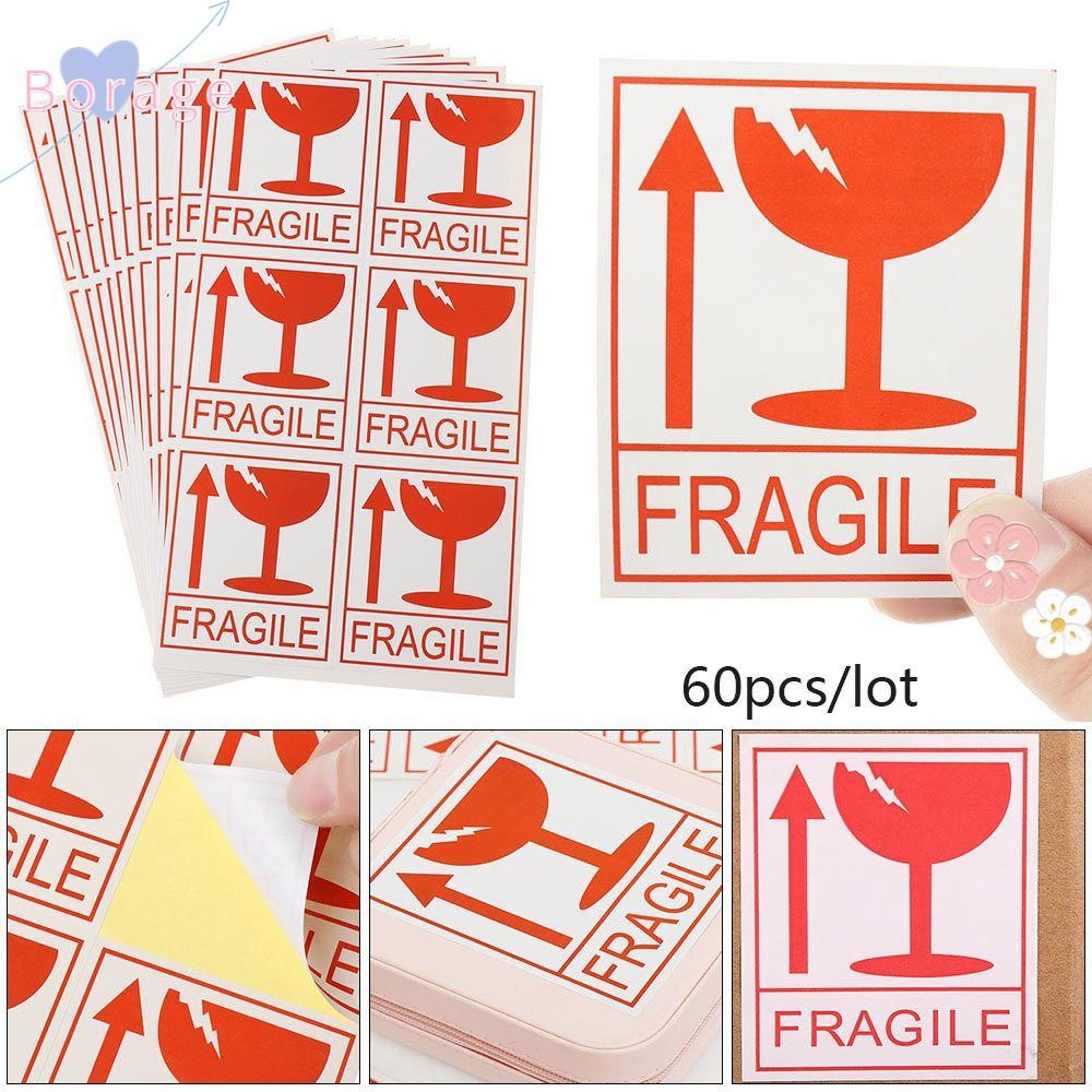 BORRAONE 60pcs/lot Fragile Warning Sticker Safety Useful Hazard Sign ...