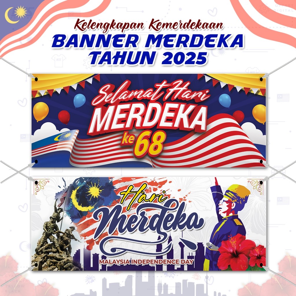 READY DESIGN BANNER MERDEKA TAHUN 2025 - MERDEKA / HIASAN PATRIOTIK ...